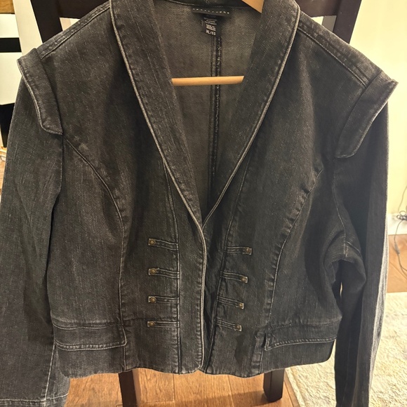 Apostrophe | Jackets & Coats | Apostrophe Black Washed Denim Jacket ...